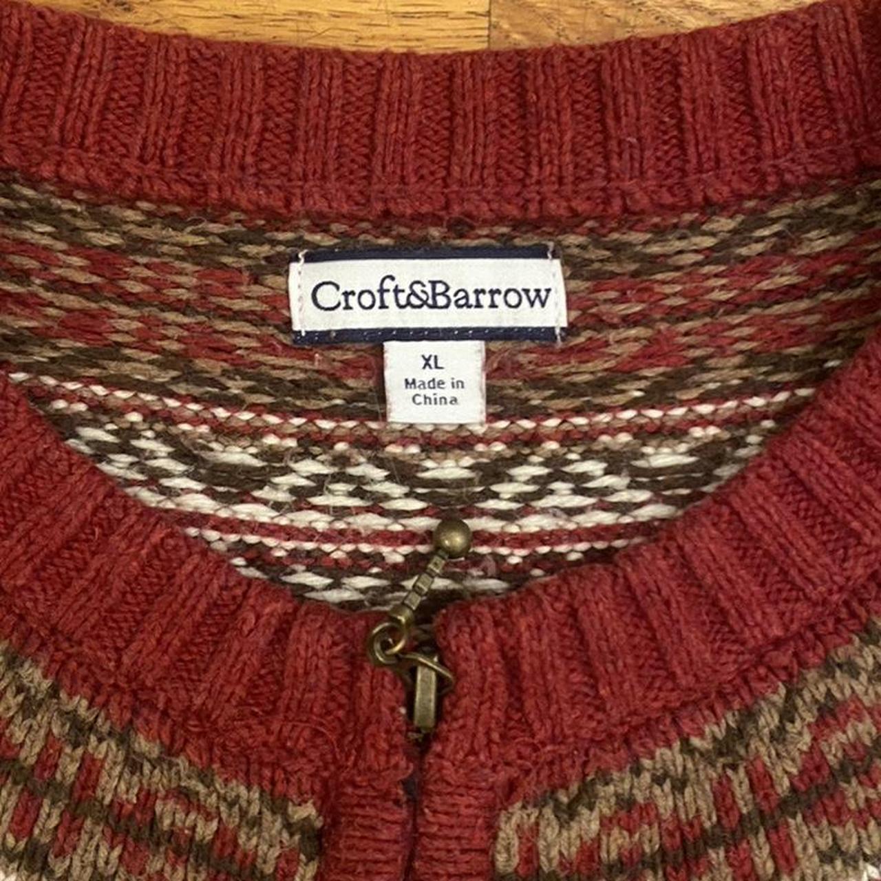 Women’s Croft & Barrow Embroidered Zip-Up... - Depop