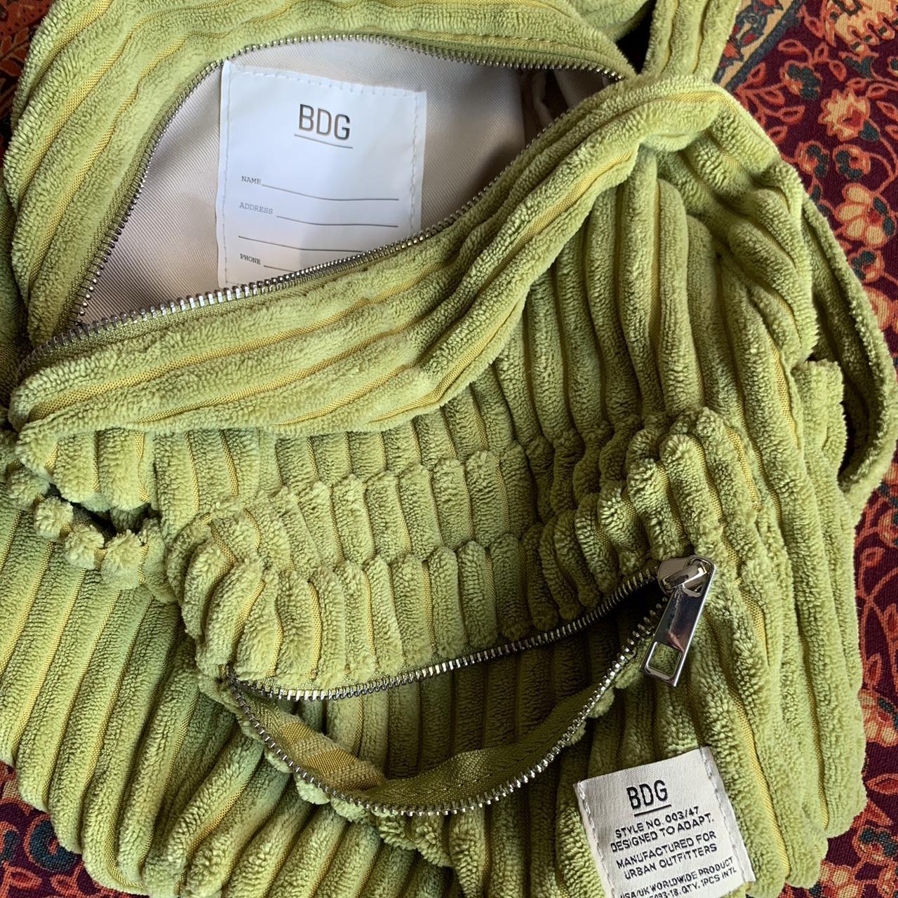 BDG Olive Green corduroy backpack - adjustable... - Depop