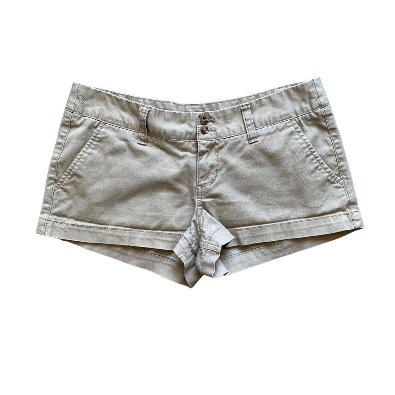 2010s tan micro mini shorts Tan mini shorts. Double... - Depop