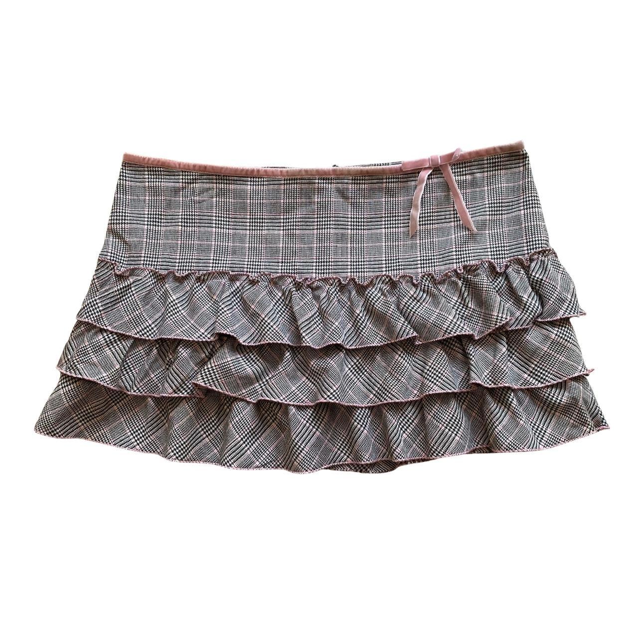 Coquette plaid ruffle mini skirt Vintage Forever 21... - Depop