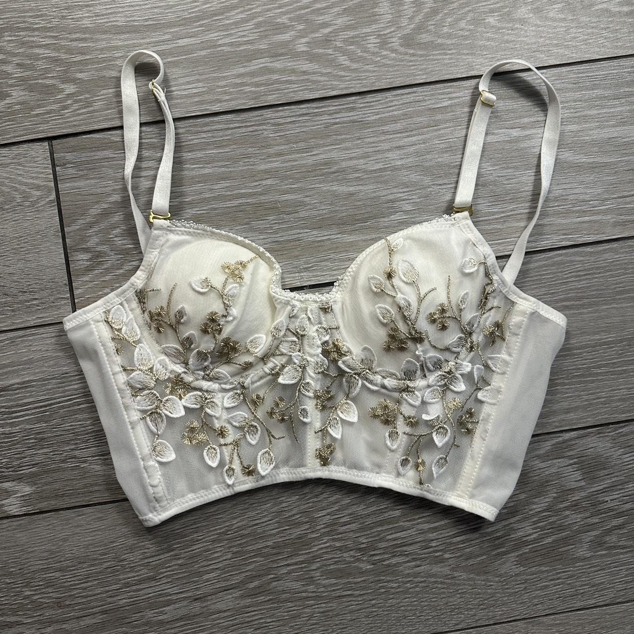 White fairy bralette top Gorgeous white bralette... - Depop