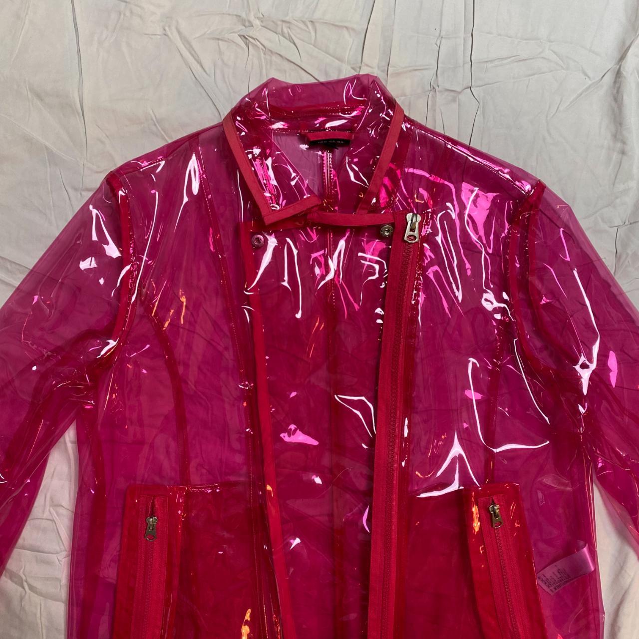 Topshop pink pvc biker jacket. - Depop