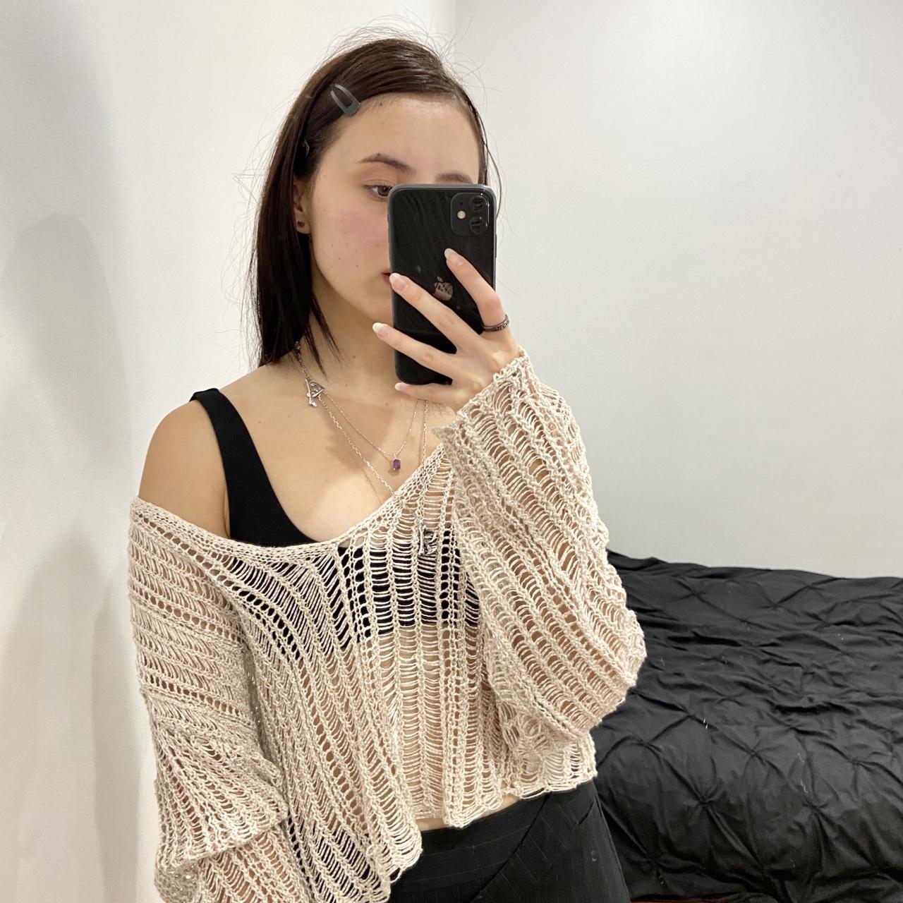 Women's Cream Top | Depop