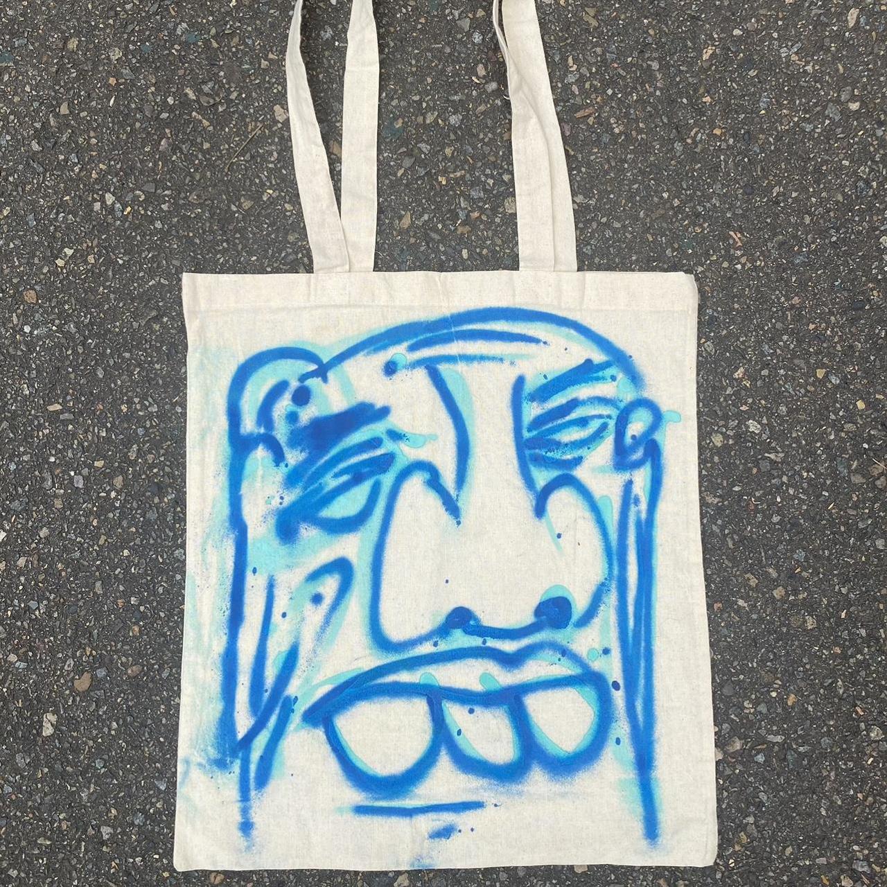Hand painted character tote bag - Depop