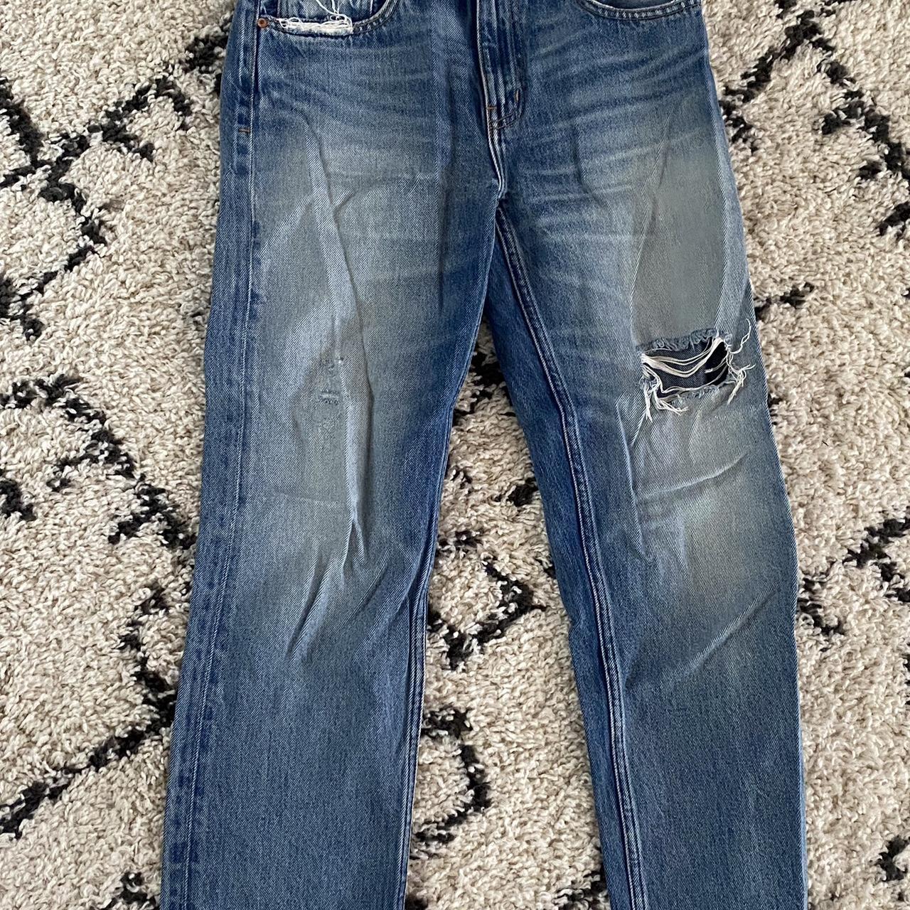 Size 25 Etica Rhea mid rise straight jeans - Depop