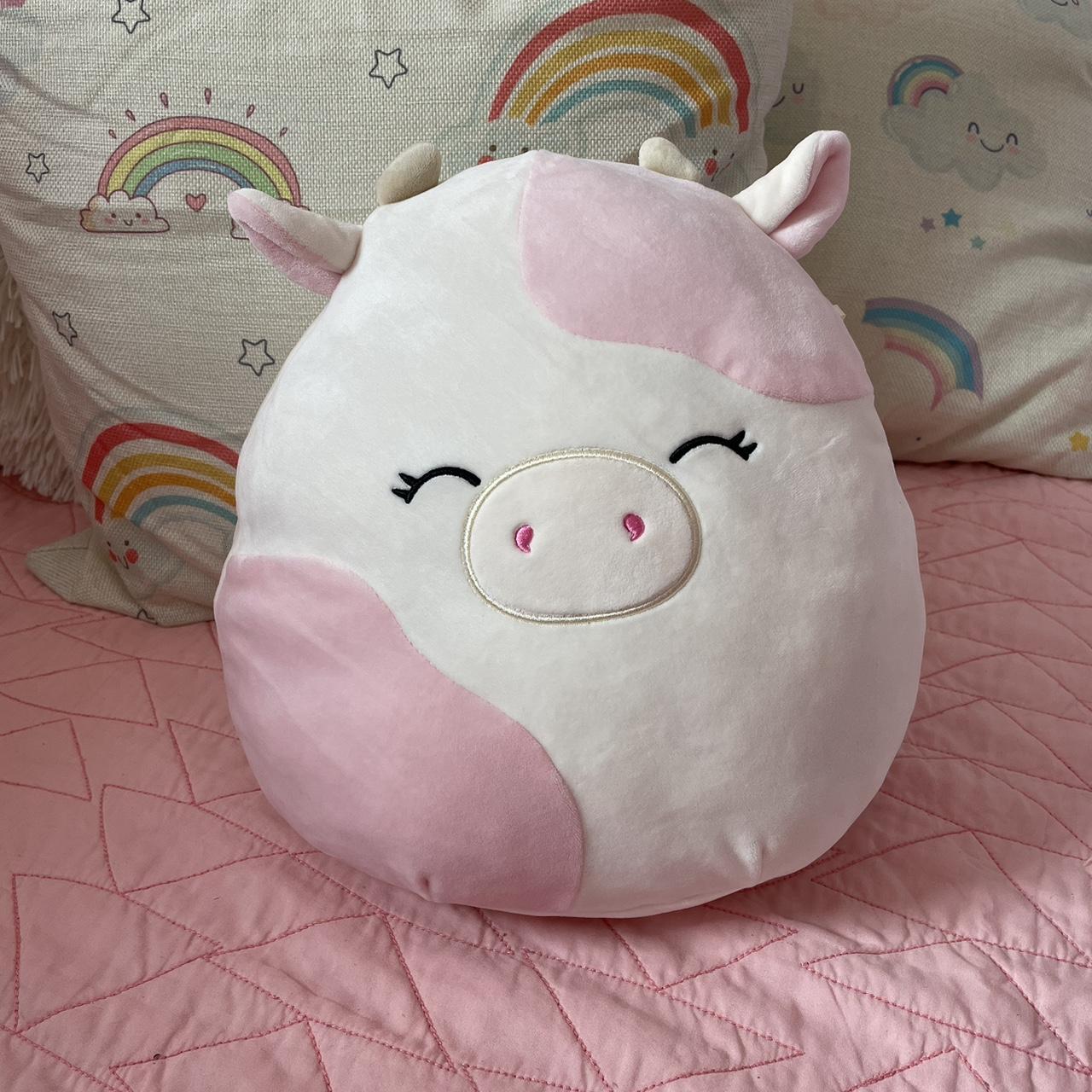 Pink Cow Squishmallow, bought 2nd hand but in great... - Depop