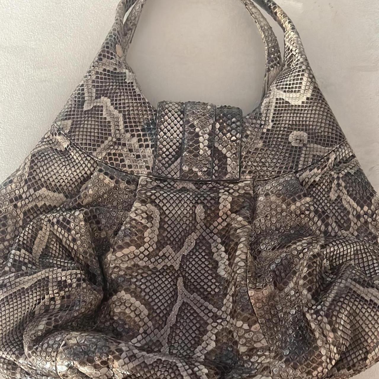 Bvlgari python chandra hobo bag in excellent... - Depop