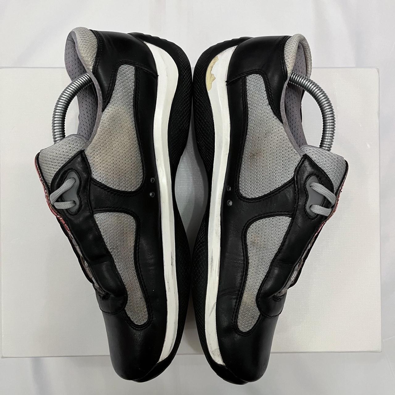 Vintage Prada Americas Cup Trainers Sneakers Black... - Depop