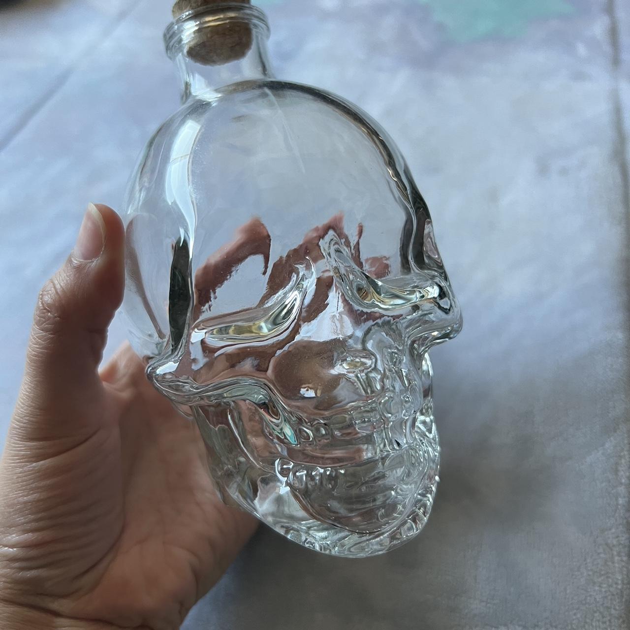 Crystal skull bottle Halloween prop - Depop