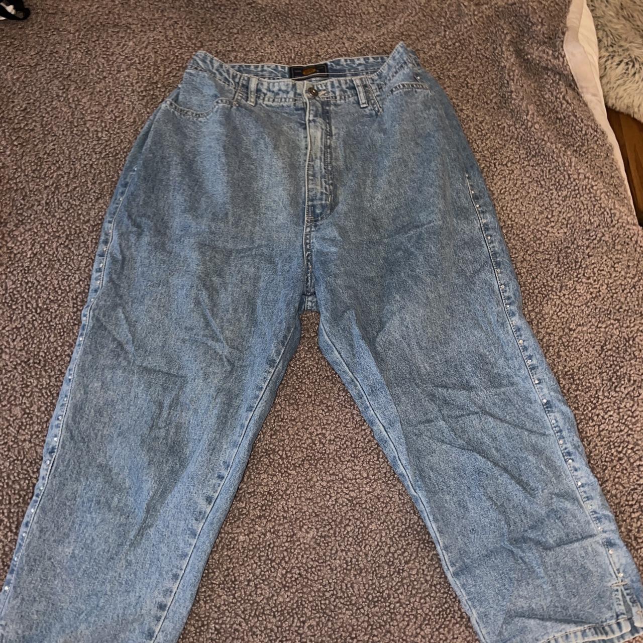 Cutee Route 66 bejeweled jeans 💫 Tag reads size 11... - Depop