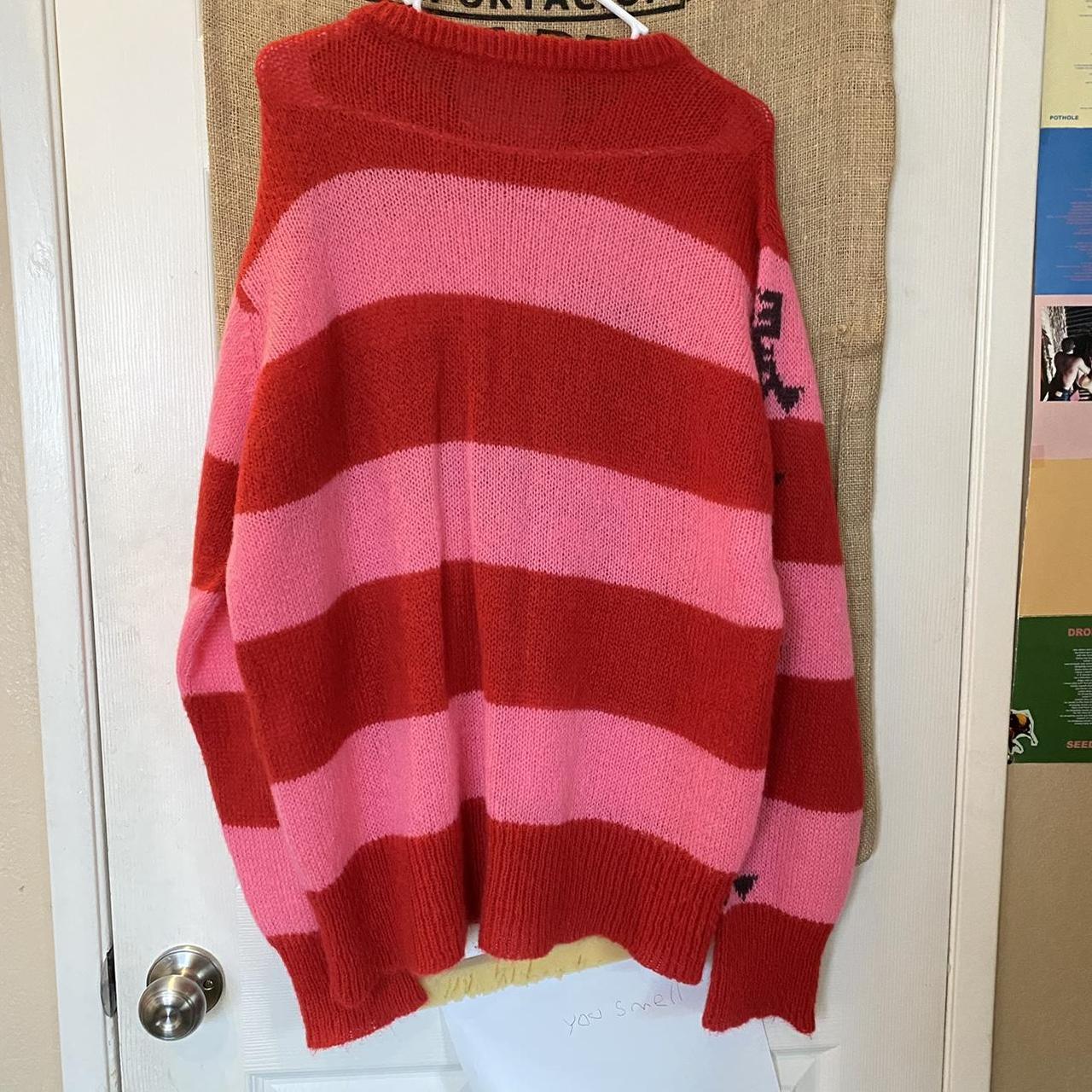 Stray Rats Men's Red and Pink Jumper | Depop