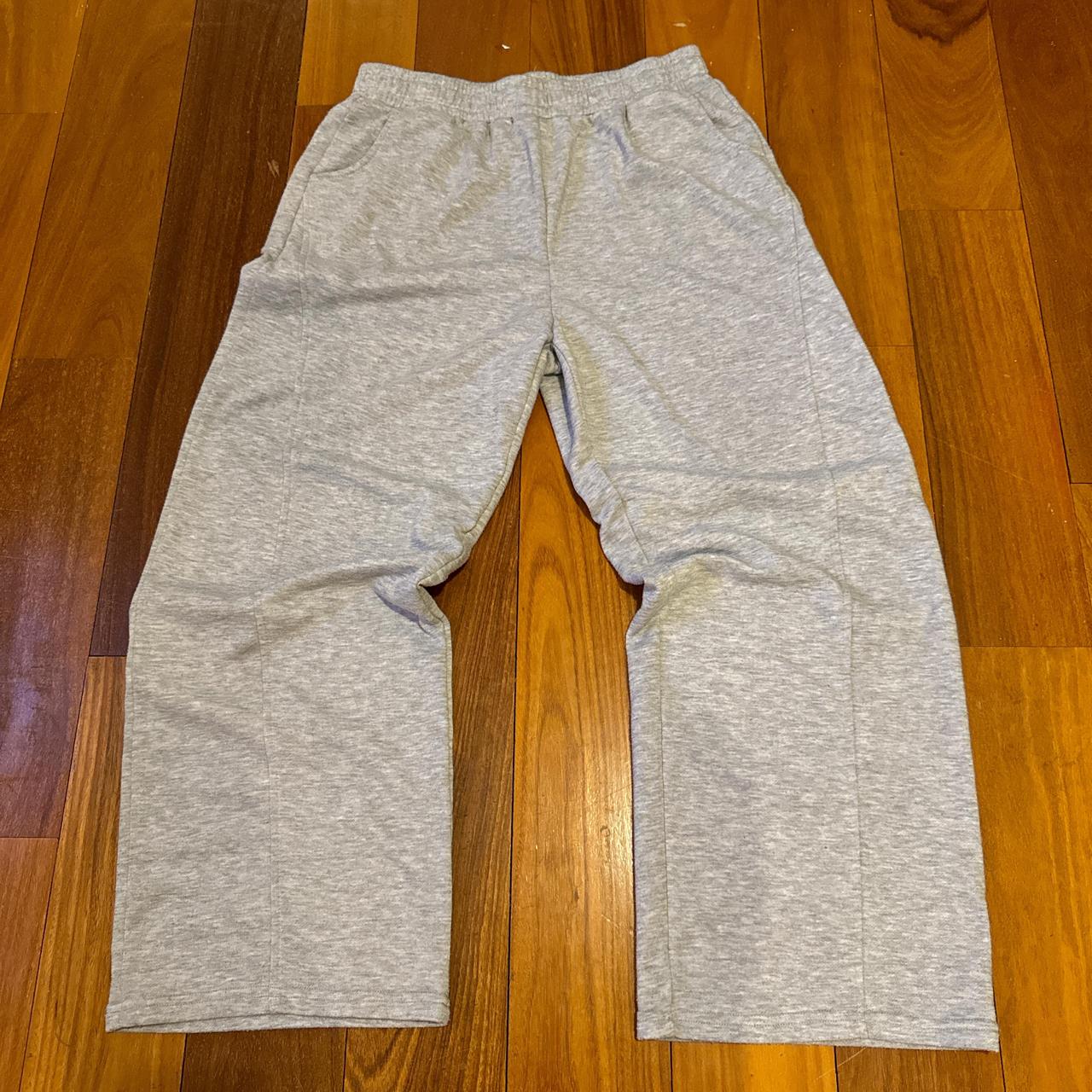 SICK baggy wide leg cotton sweats with seam... - Depop