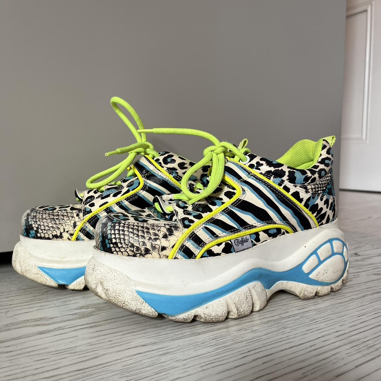 Super cool platform Buffalo trainers with a zebra/... - Depop