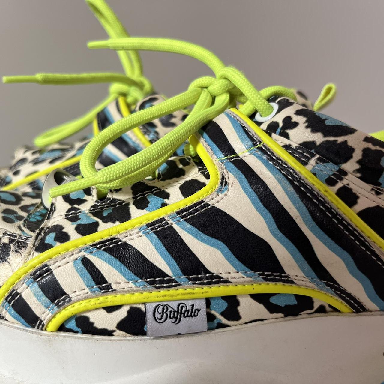 Super cool platform Buffalo trainers with a zebra/... - Depop