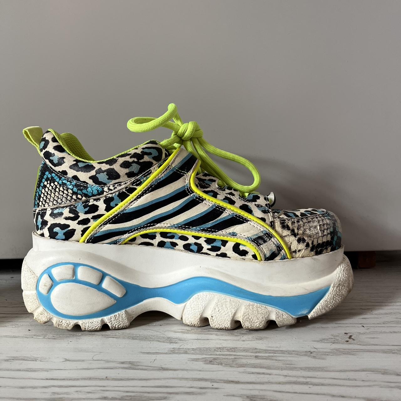 Super cool platform Buffalo trainers with a zebra/... - Depop
