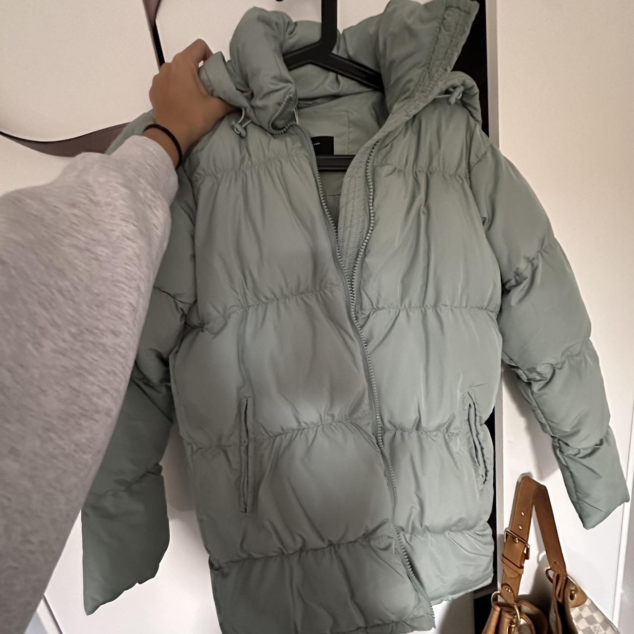 Oversized green supre puffer jacket Worn once but... - Depop
