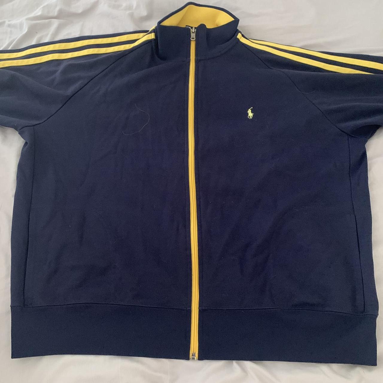 Polo Ralph Lauren Women's Yellow and Blue Jacket | Depop