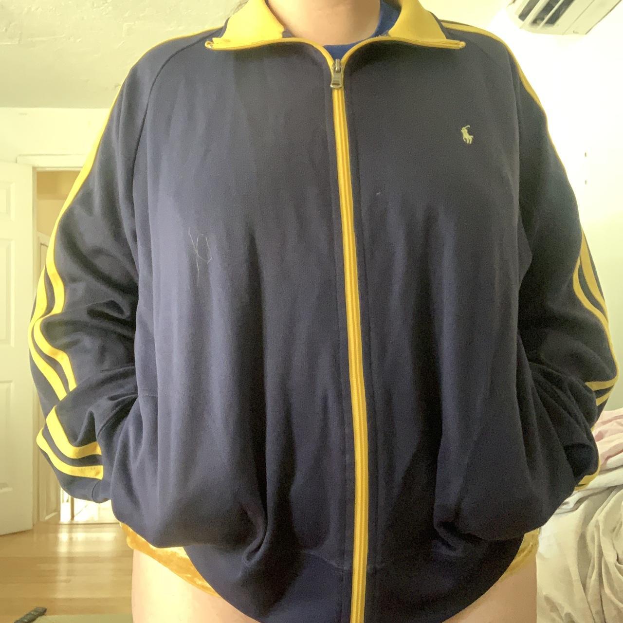 Polo Ralph Lauren Women's Yellow and Blue Jacket | Depop