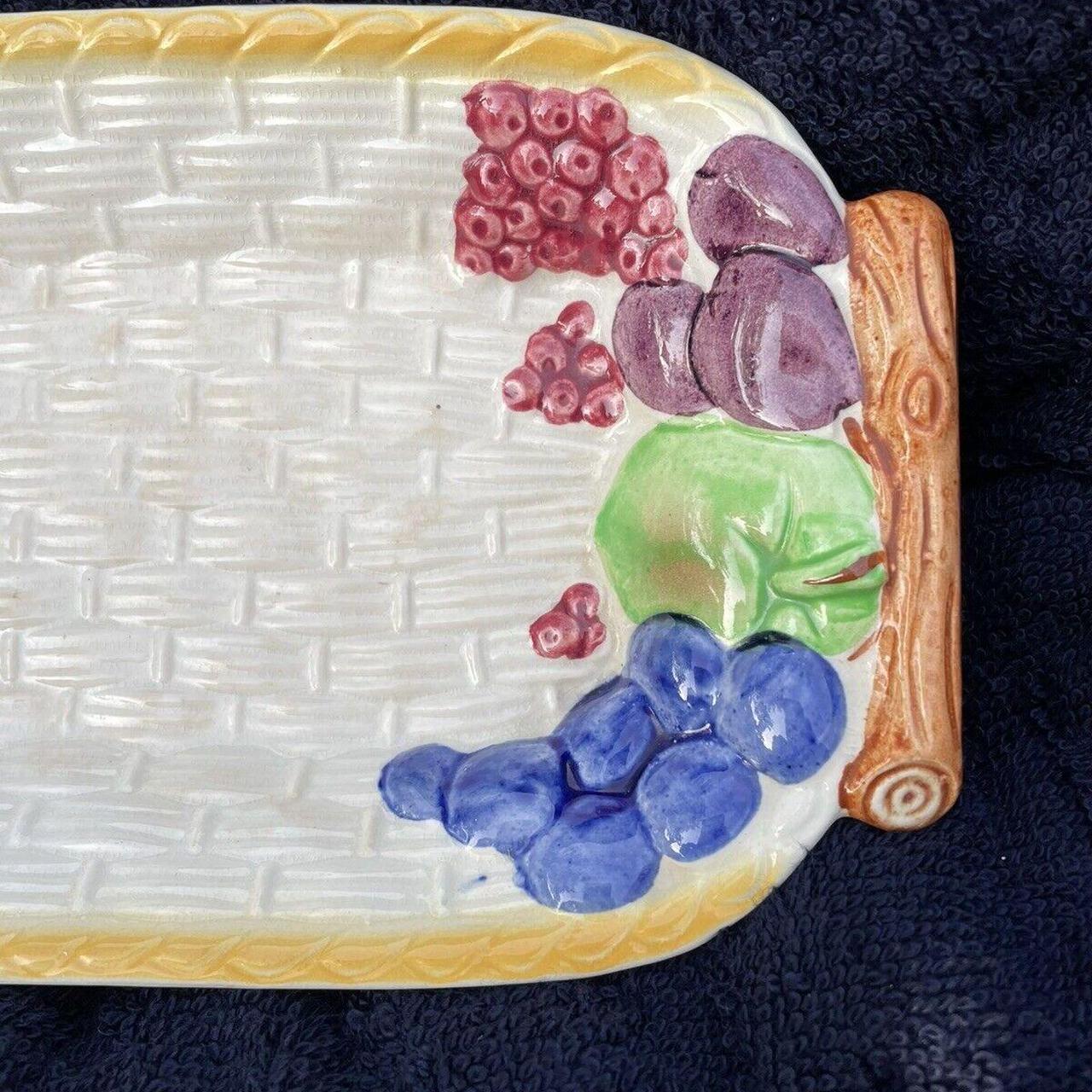 Avon Ware Pottery Serving Dish/Platter 'Mixed Fruit’... - Depop