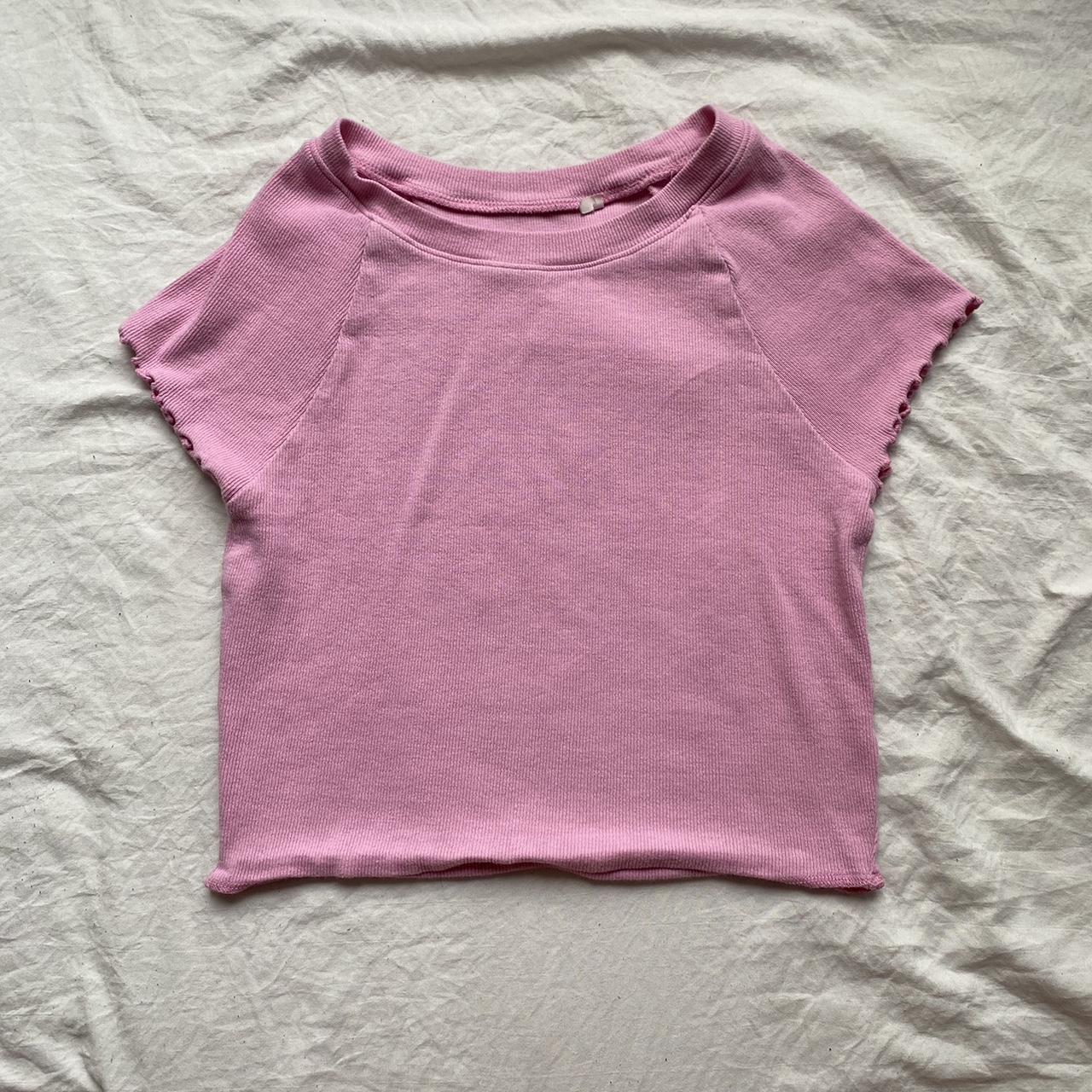 Hot pink, cute simple crop top from pacsun. Perfect... - Depop