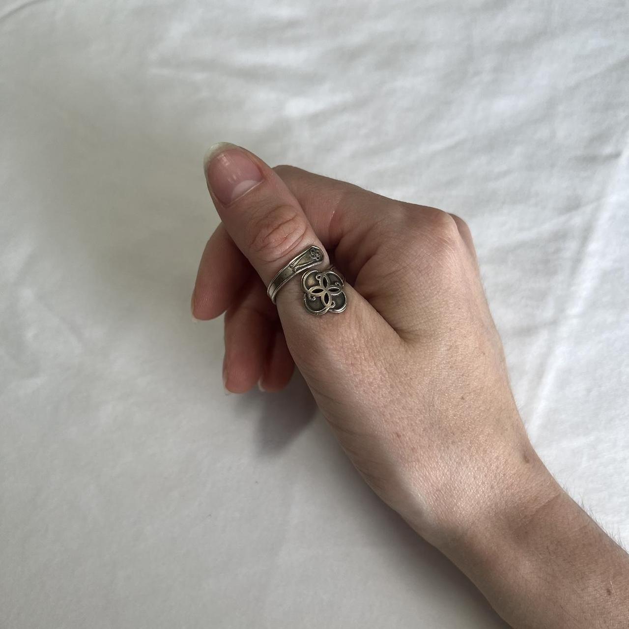 Silver Alex and Ani spoon ring Adjustable Breath... - Depop