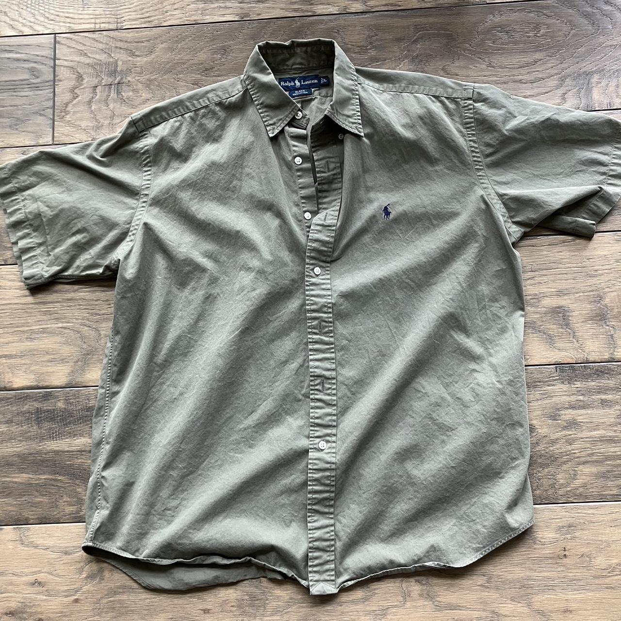 green polo Ralph button up. Great summer... - Depop