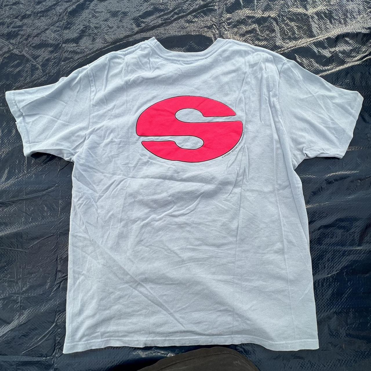 Stussy big s logo tee Never worn good... - Depop