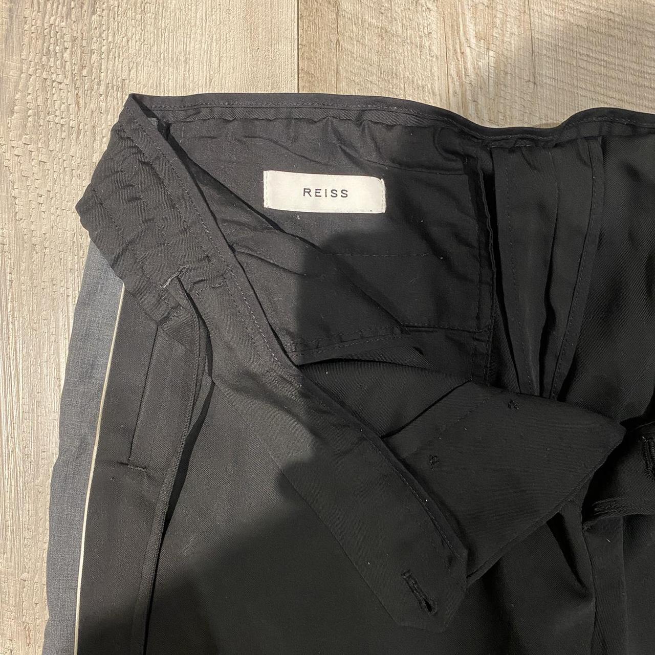 Reiss Men's Black Trousers | Depop
