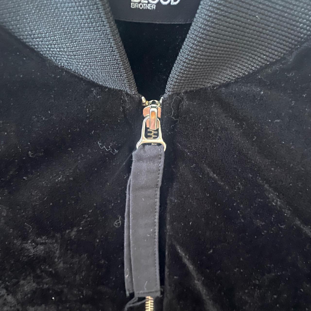 BLOOD BROTHER MEN'S VELVET ZAPP BOMBER JACKET Size... - Depop