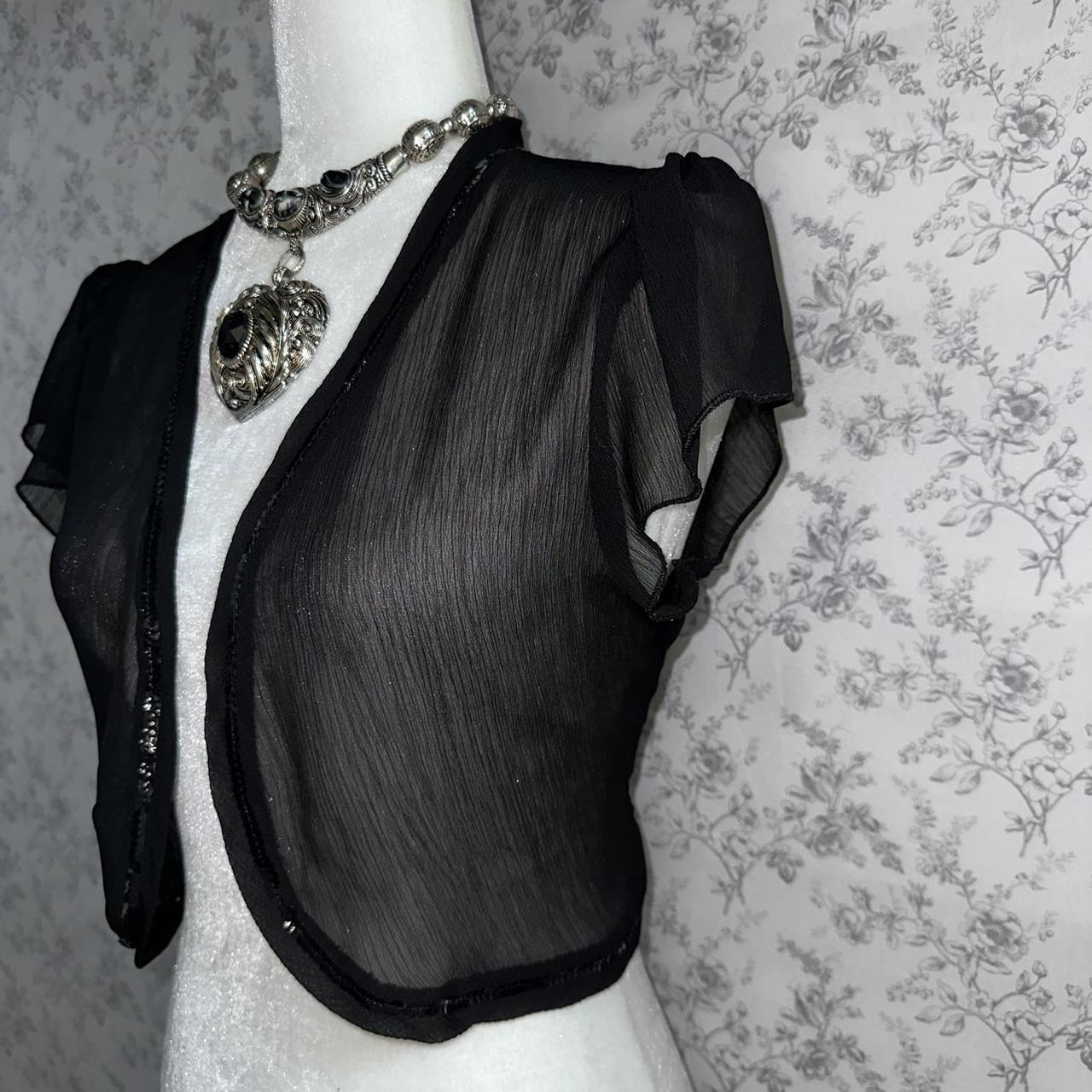 ⊱༻༺⊰ ⊱༻༺⊰ ⊱༻༺⊰ ⊱༻༺⊰ ⊱༻༺⊰ ♱ 90’s dainty sheer black... - Depop