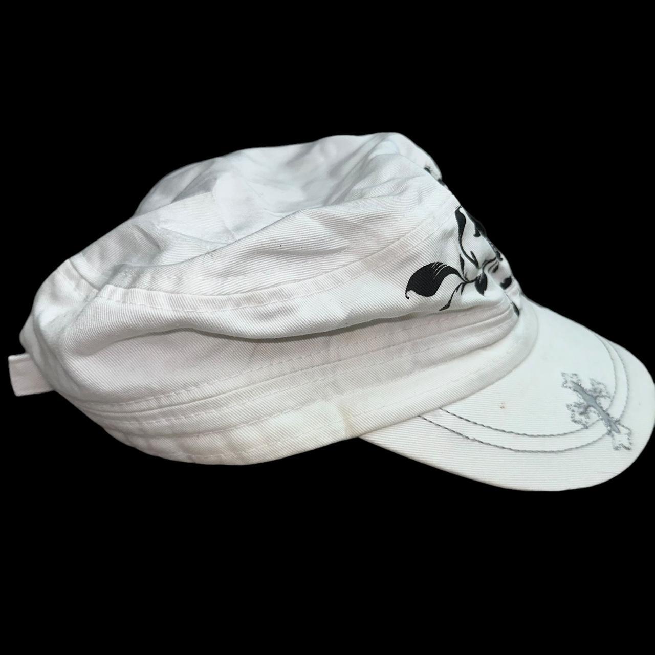⊱༻༺⊰ ⊱༻༺⊰ ⊱༻༺⊰ ⊱༻༺⊰ ⊱༻༺⊰ ♱ 00s white cyber cap with... - Depop