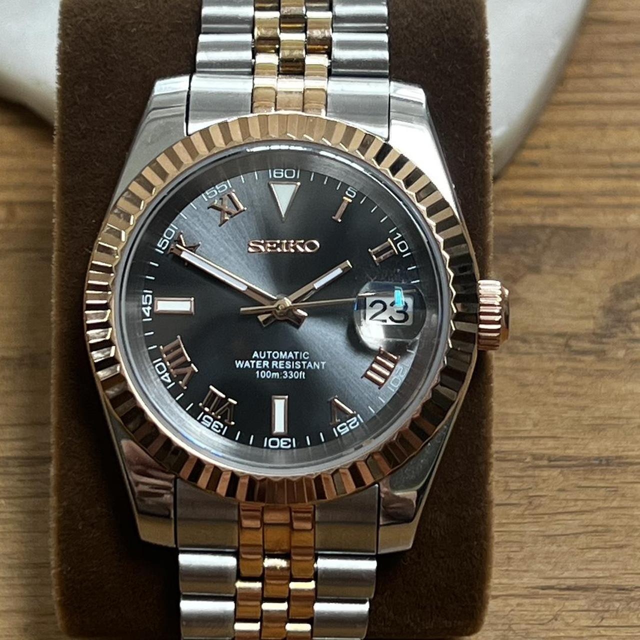 Seiko Mod NH35 “DATEJUST” Two `Tone - Rose gold/... - Depop