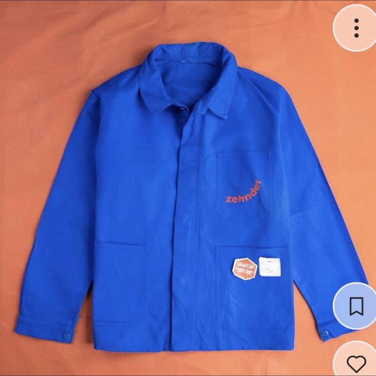 70s Vintage French Chore Jacket | Cotton Workwear... - Depop