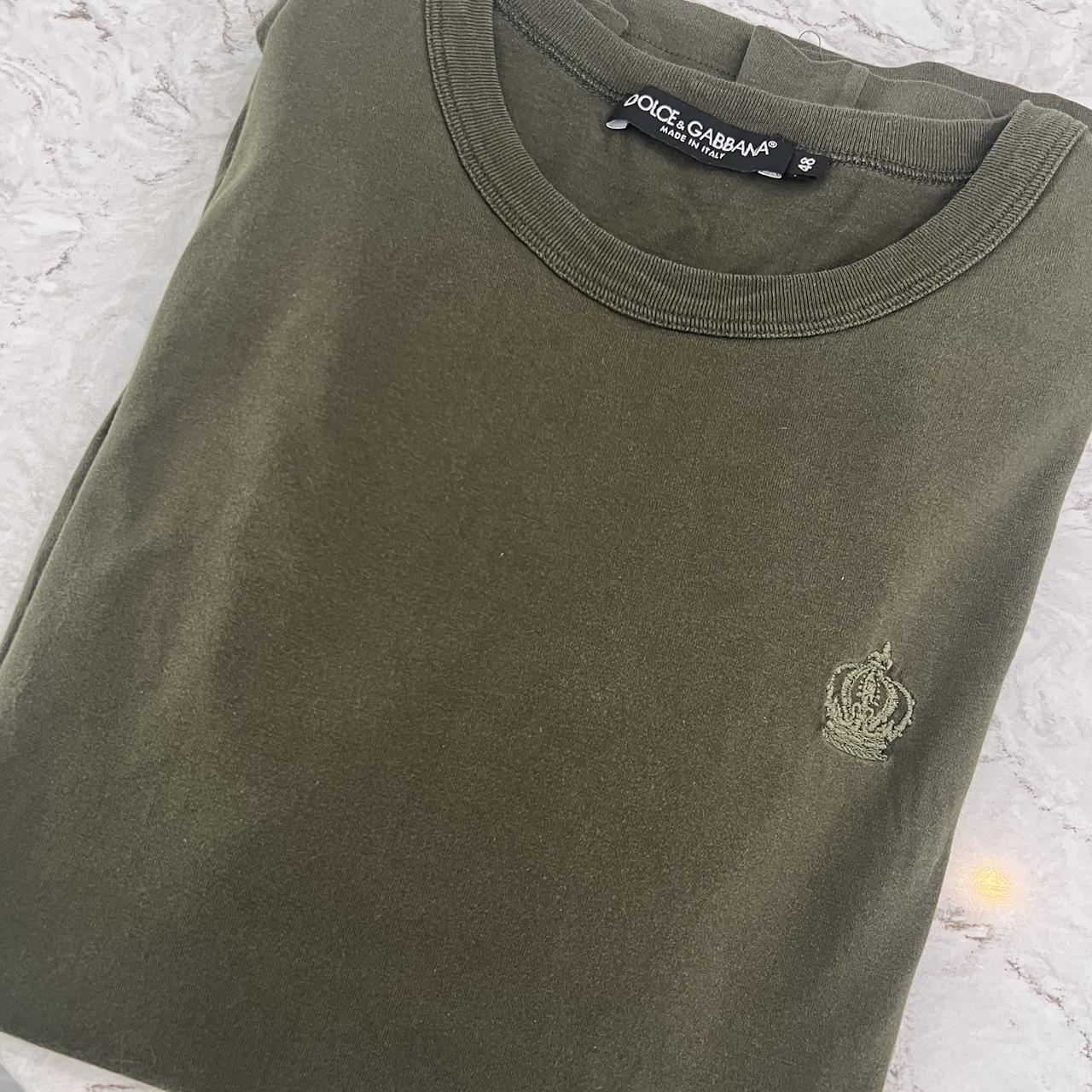Dolce & Gabbana Khaki tee men’s Size 48 - Depop