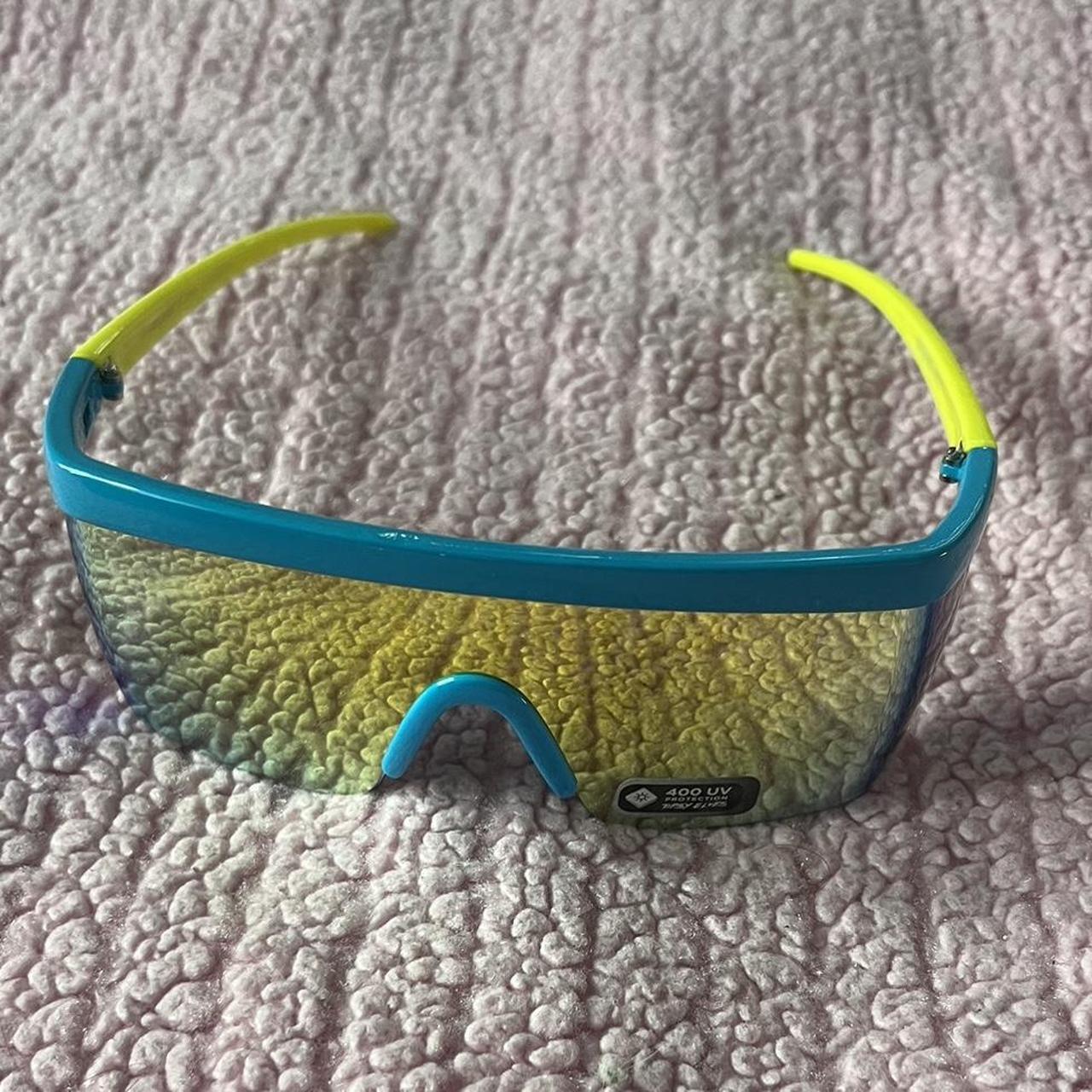 very fun raver multi-color sunglasses ! an iconic... - Depop