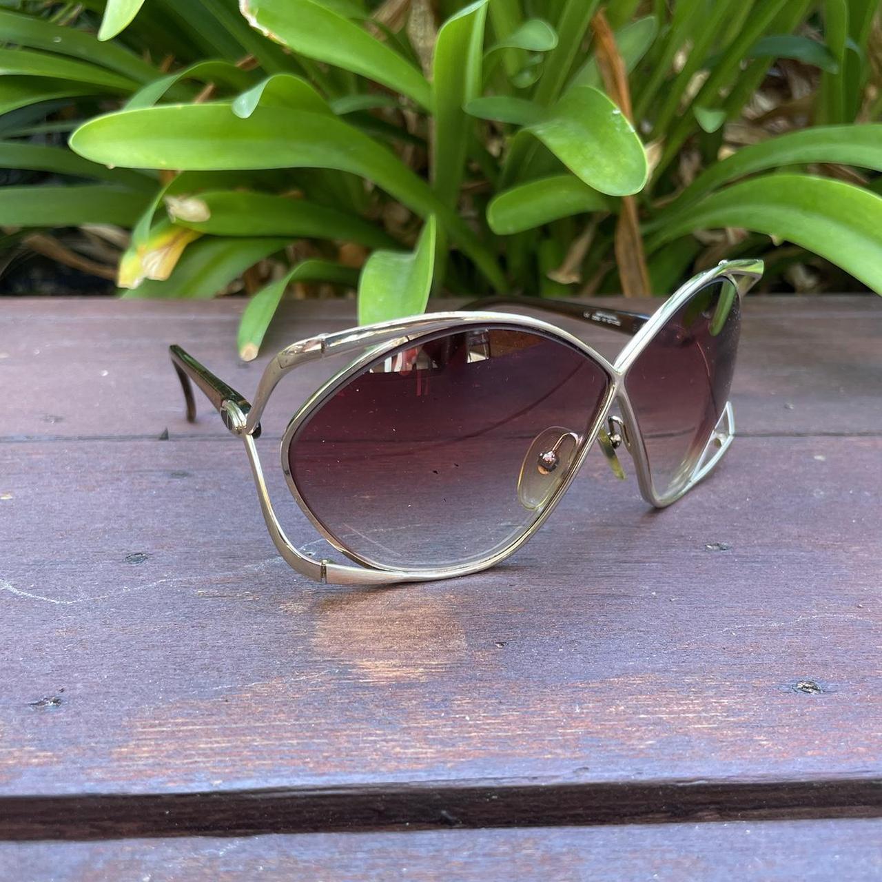 Dior Oversized Sunglasses Pink Tint W Sick Hardware Depop