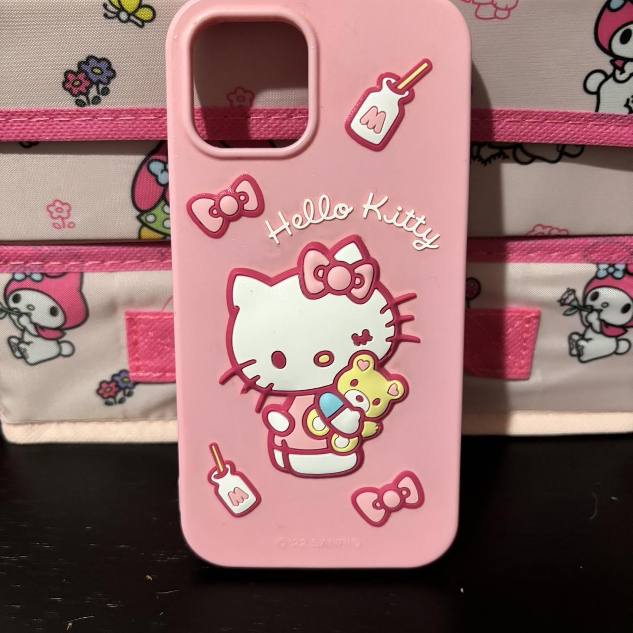 HELLO KITTY IPHONE 12 SILICONE PHONE CASE Used... - Depop