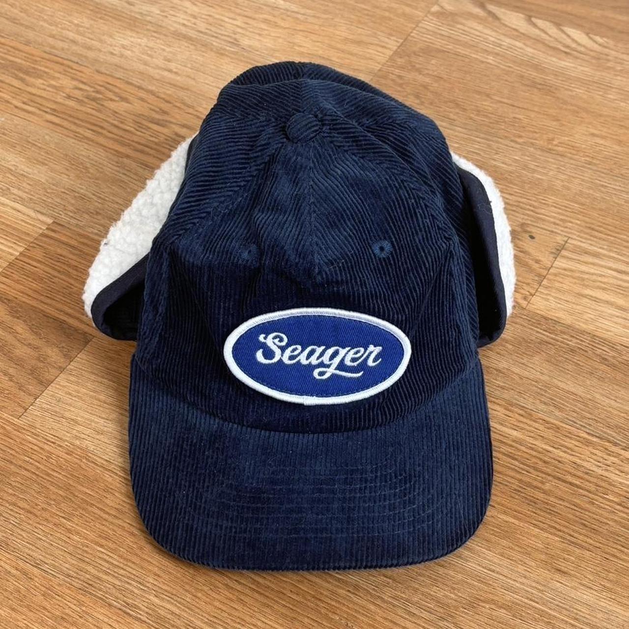 Blue Seager Flapjack Cord Cap - Depop