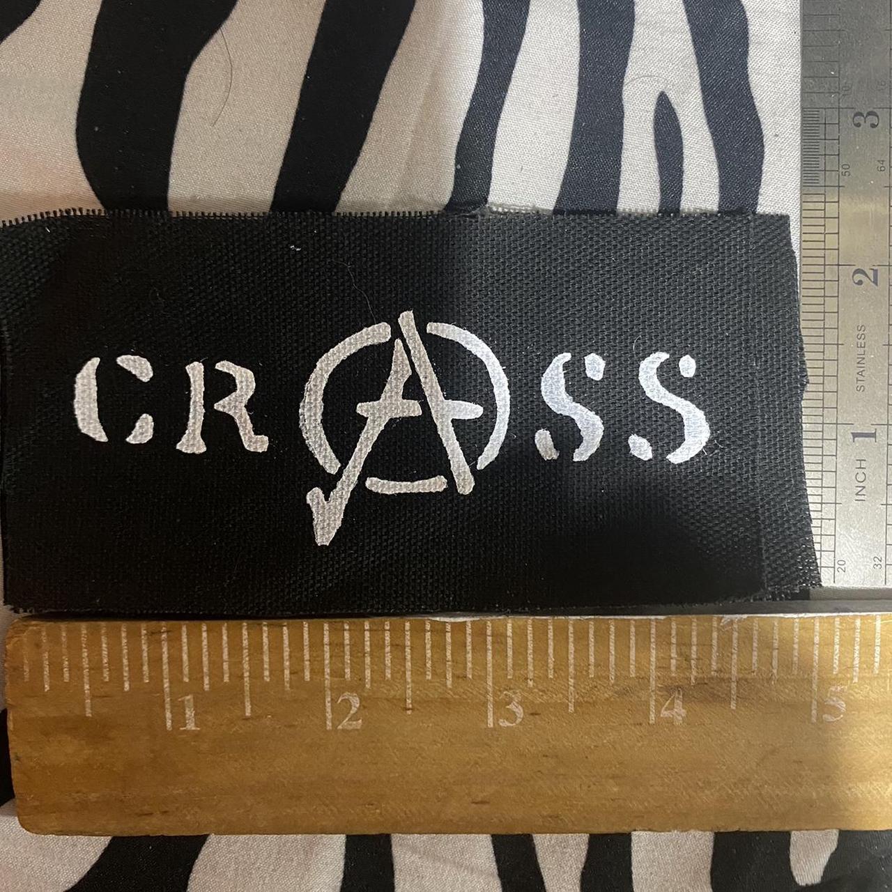 🦇 Black and white crass patch - message me for... - Depop