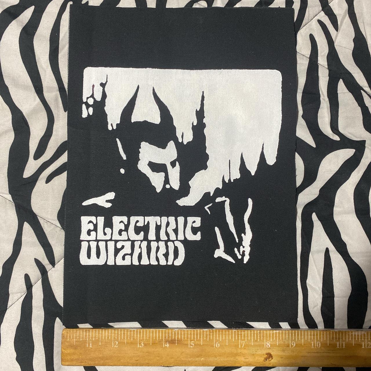 Black and white Electric Wizard back patch #metal... - Depop