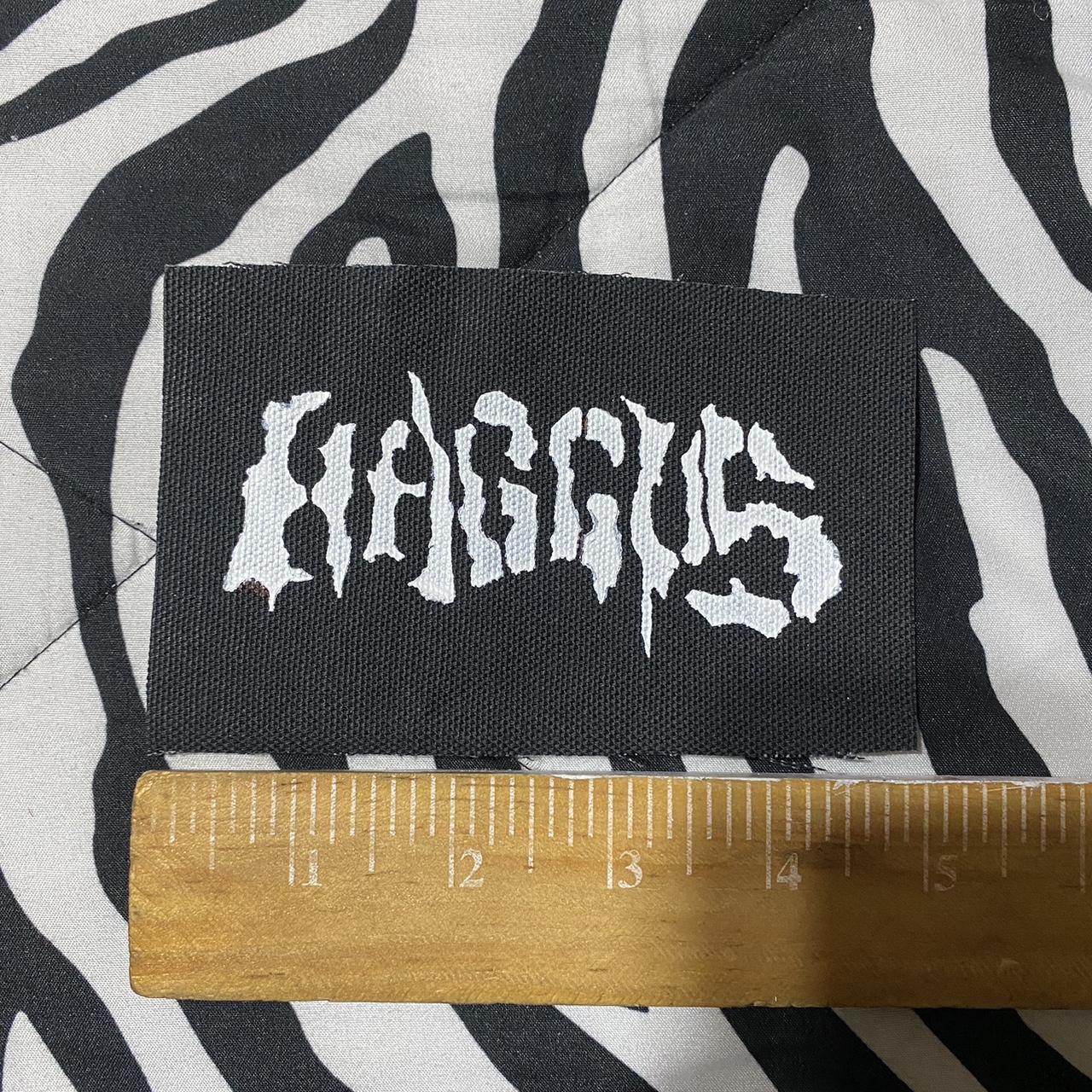 black and white haggus sew on patch ️🦇please read... - Depop