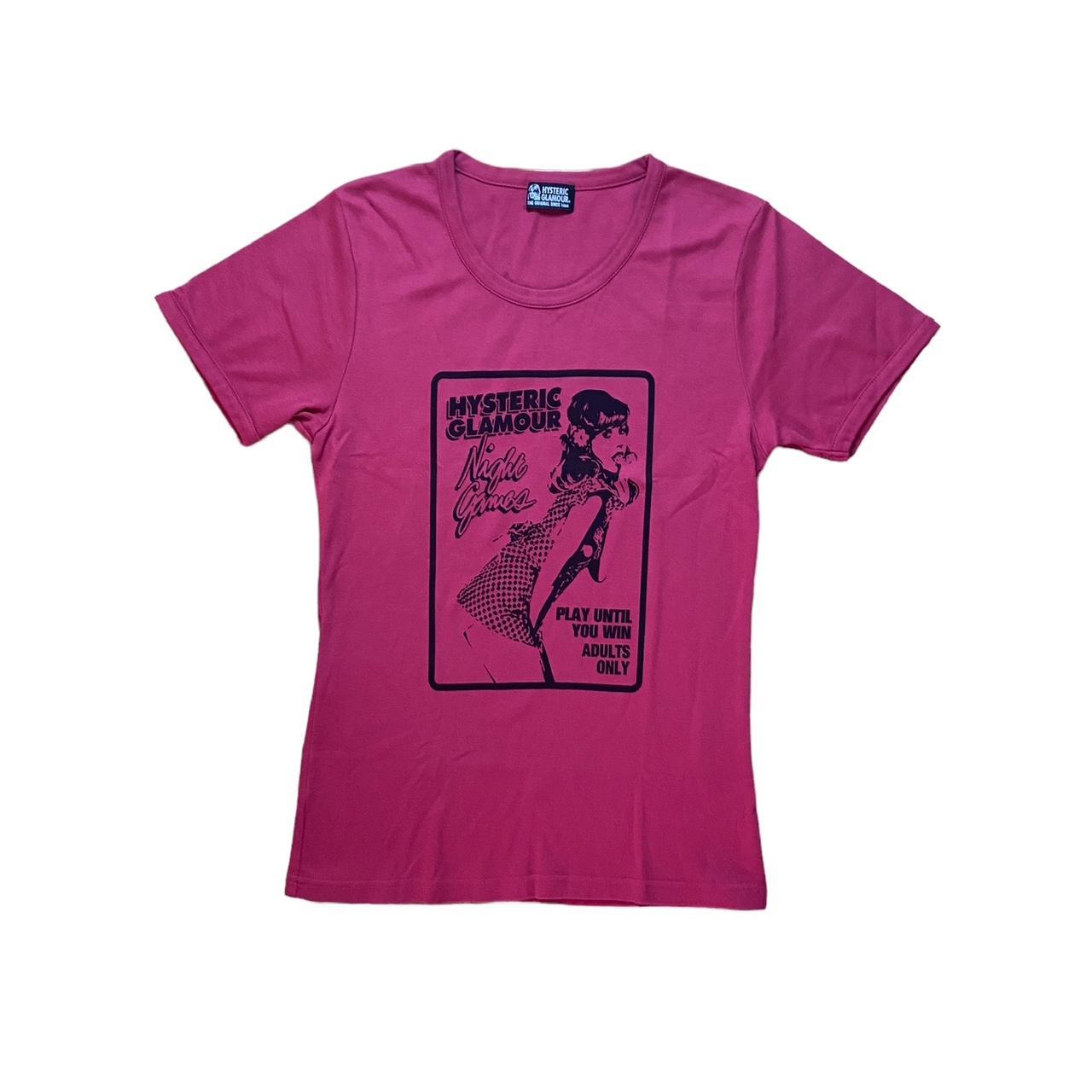 RARE HYSTERIC GLAMOUR “NIGHT GAMES” BABY TEE... - Depop