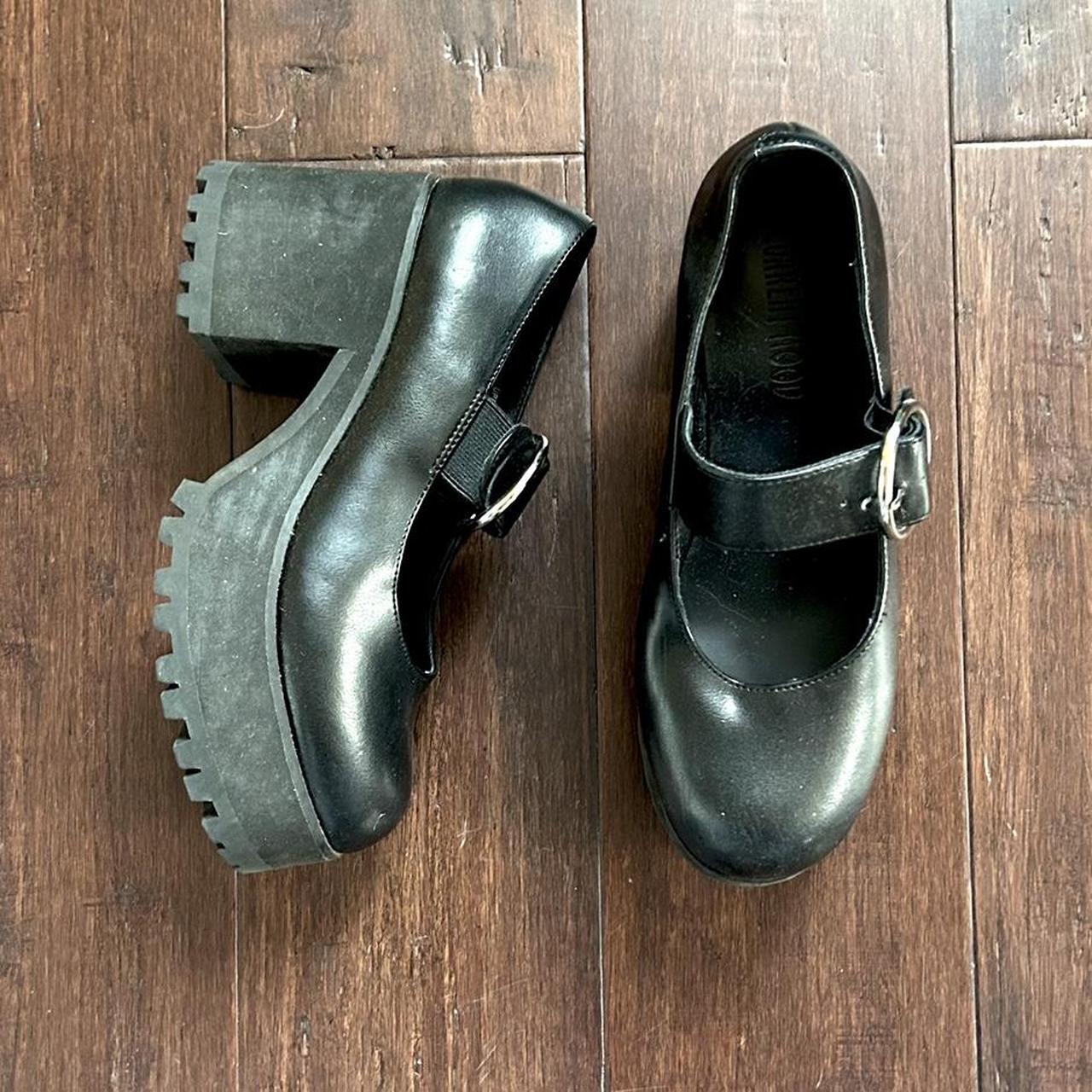CHUNKY DOLLS KILL PLATFORMS • black staple piece... - Depop