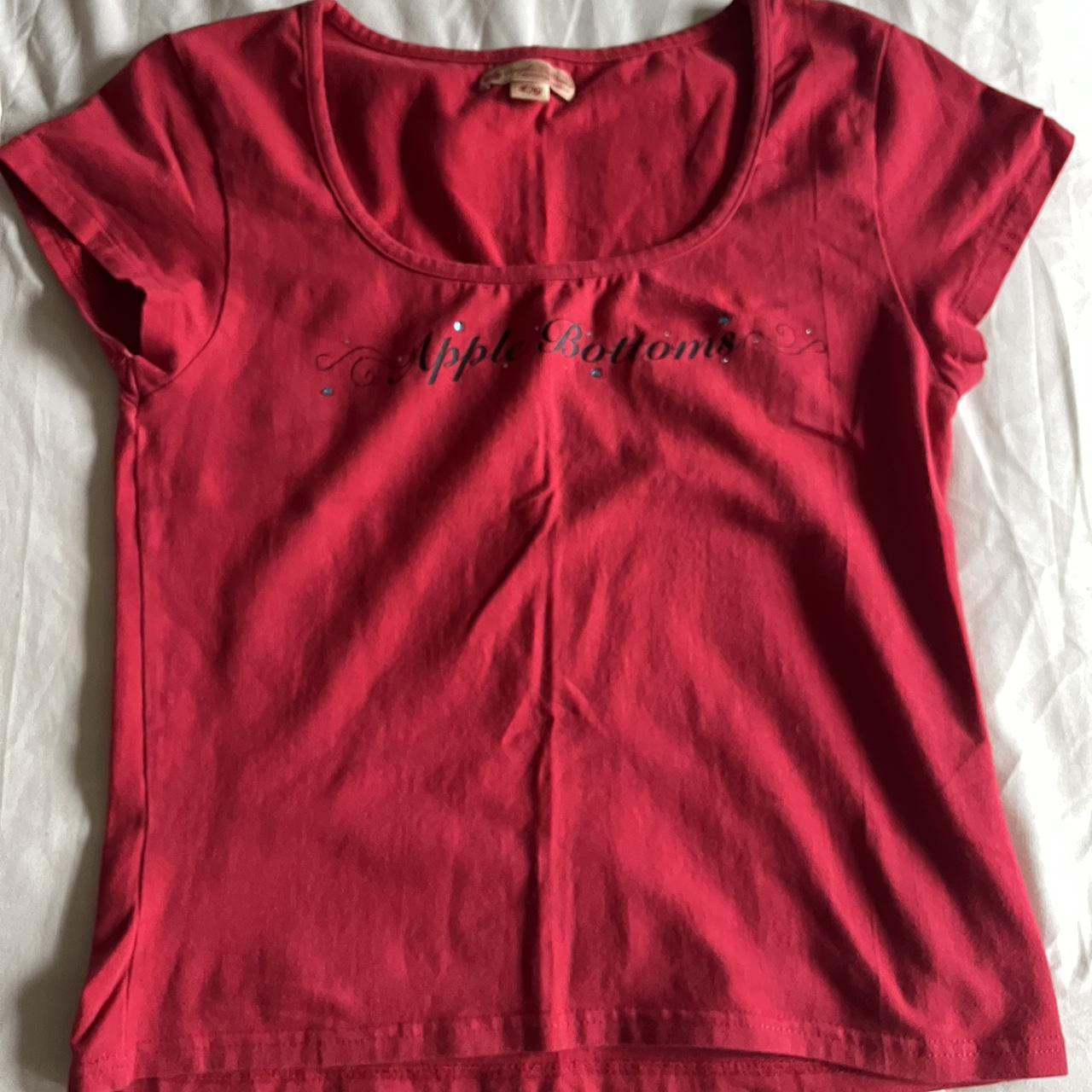 Apple Bottoms red tee 💋 size: L!! #applebottoms... - Depop