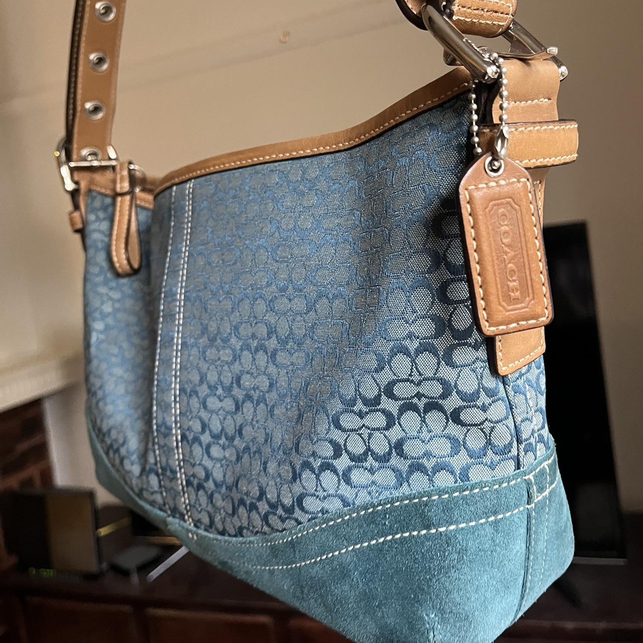 VINTAGE RARE BLUE COACH BAG. Absolutely love this... - Depop