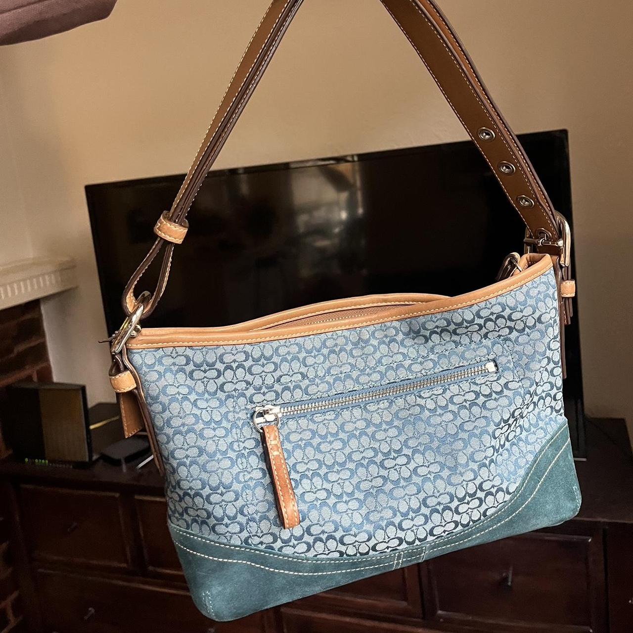 VINTAGE RARE BLUE COACH BAG. Absolutely love this... - Depop