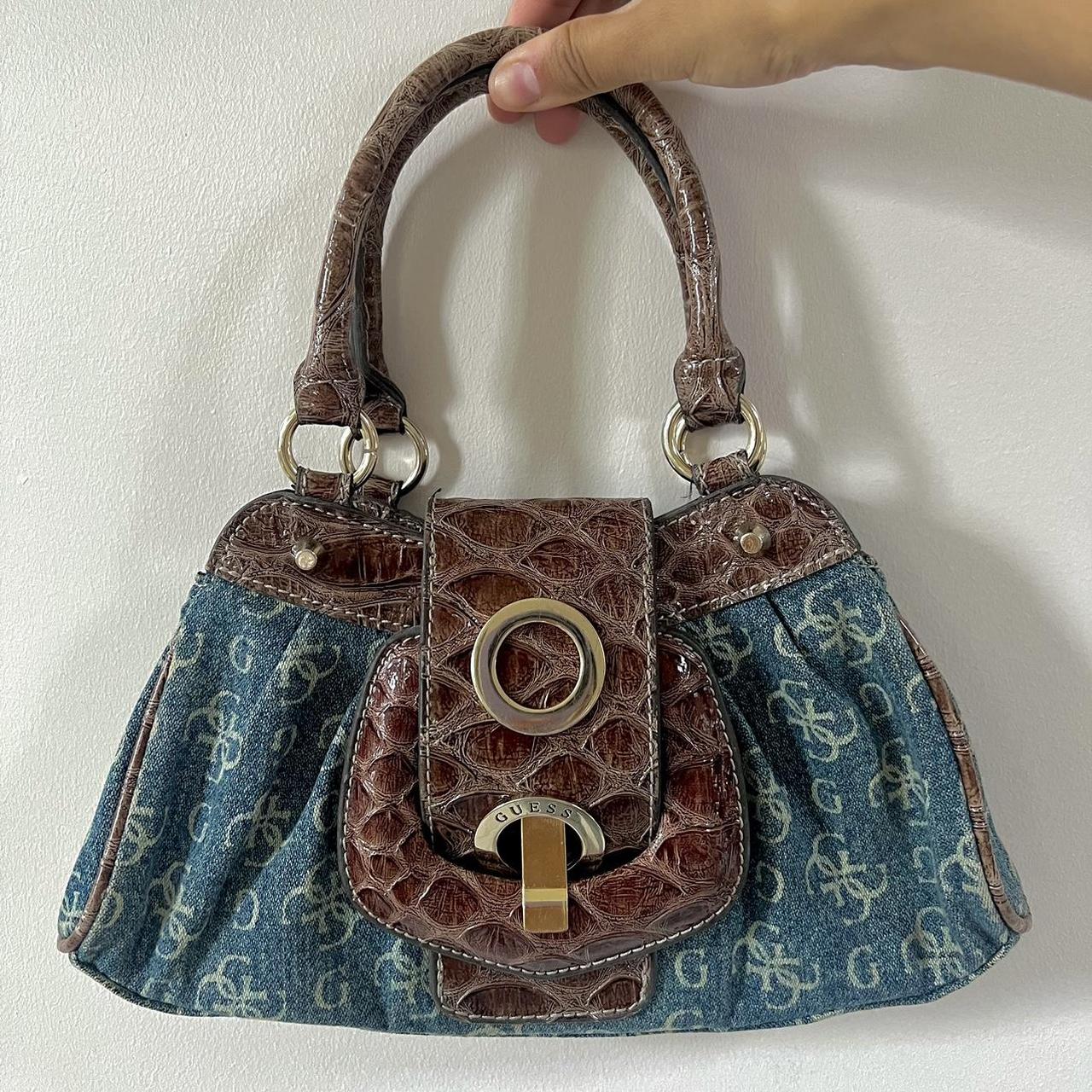 Vintage Denim guess bag Mini denim guess... - Depop