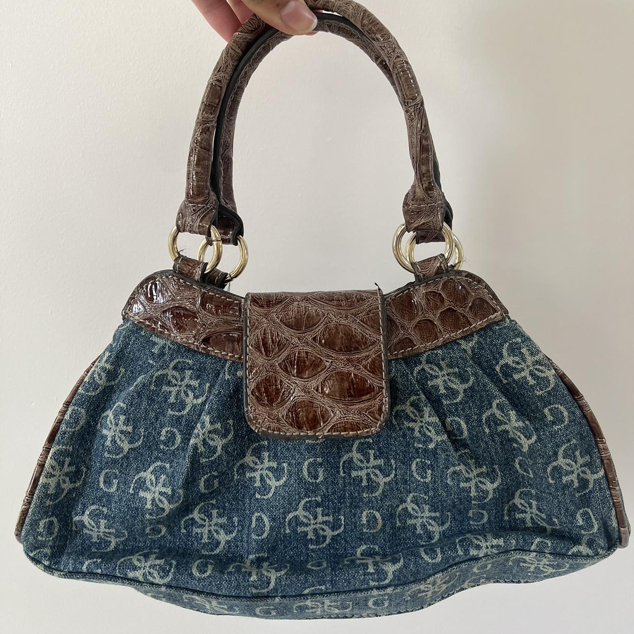 Vintage Denim guess bag Mini denim guess... - Depop