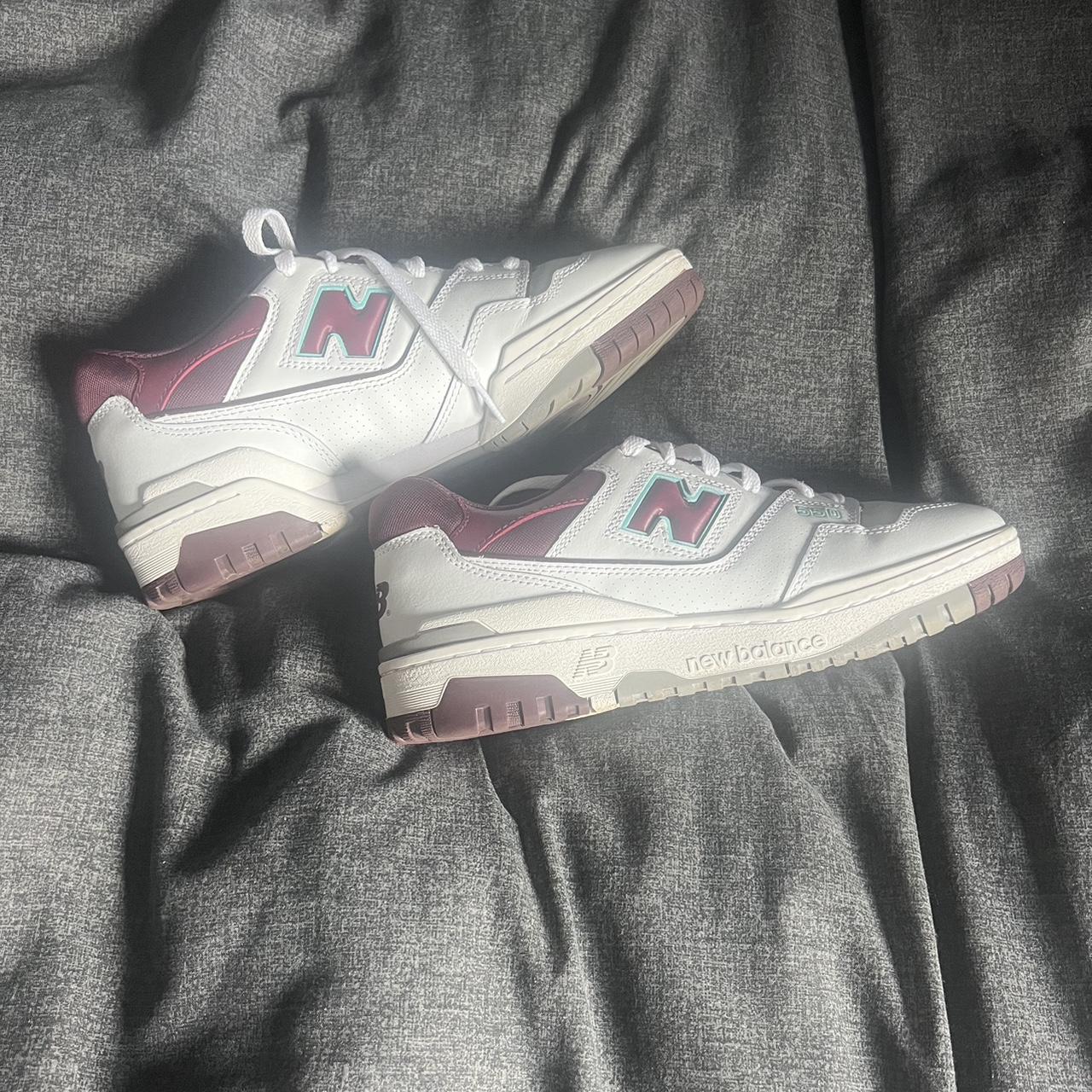 New balance 550 burgundy Barely worn (worn 3... - Depop