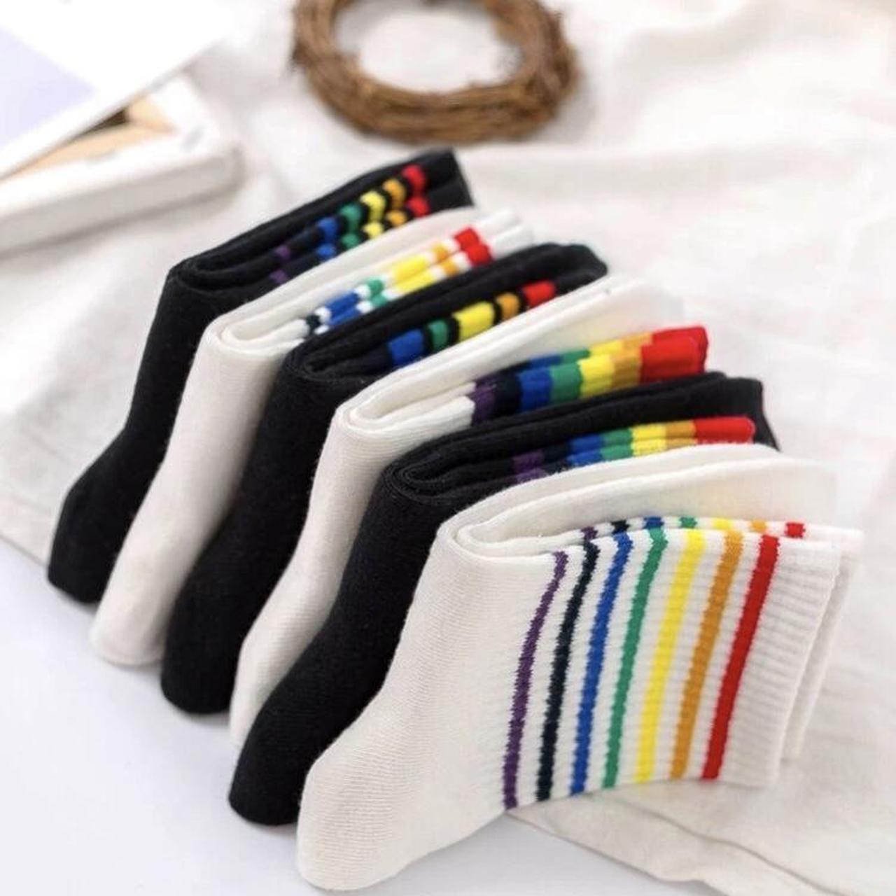 6 Pairs of Rainbow Socks - UK 3-7 *Brand New*... - Depop
